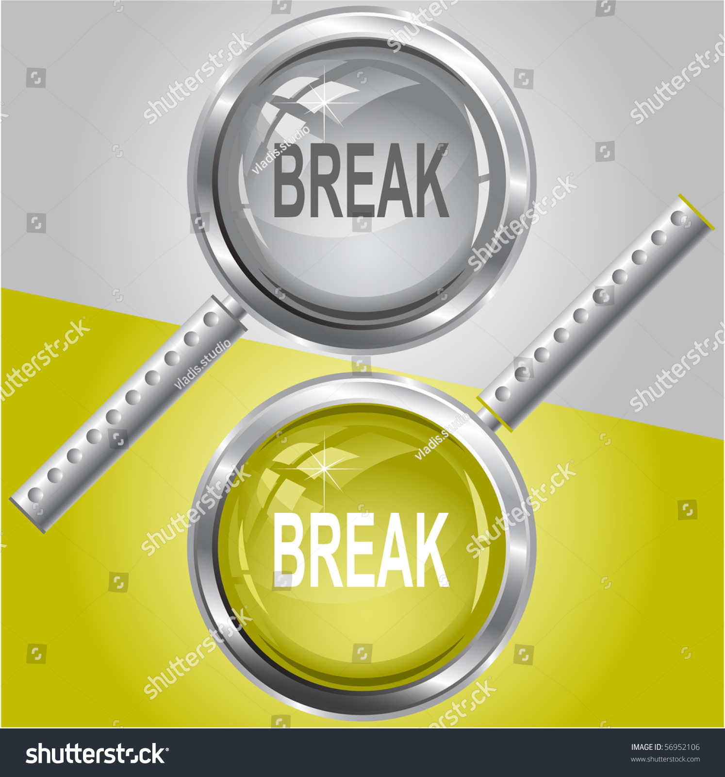Break Vector Magnifying Glass Stock Vector (Royalty Free) 56952106 ...