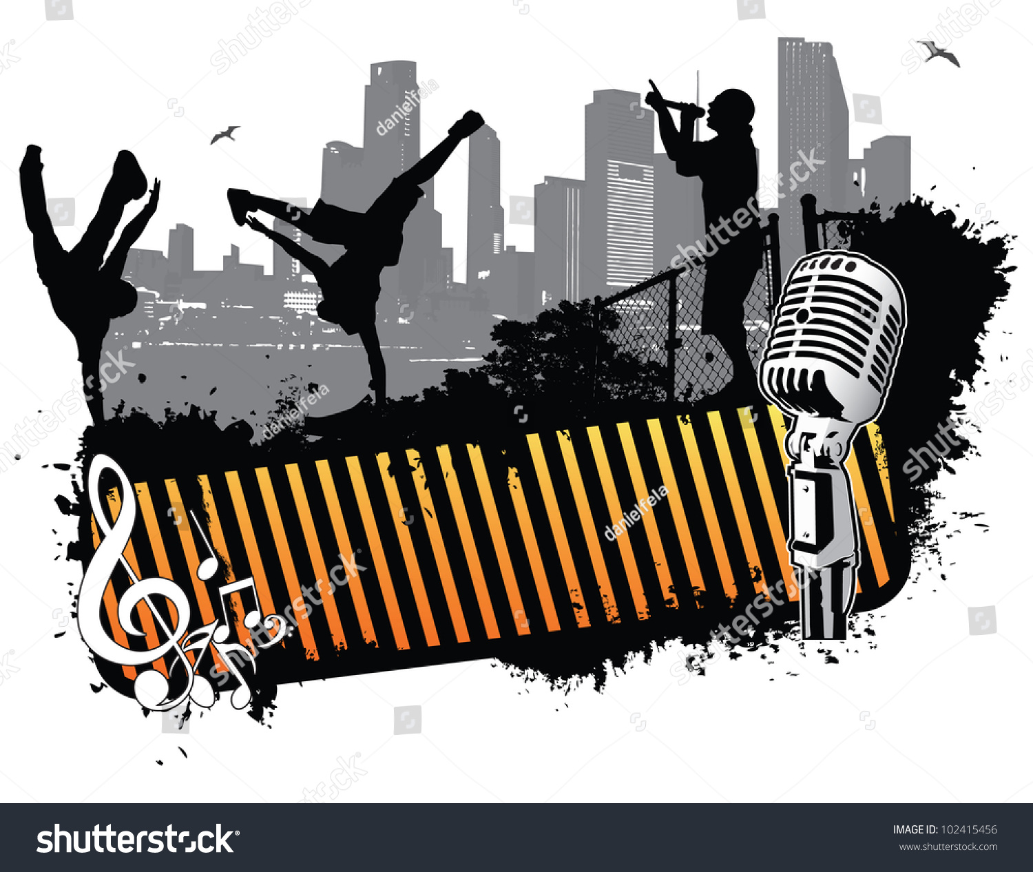 Breakdance Rap Banner Stock Vector 102415456 - Shutterstock