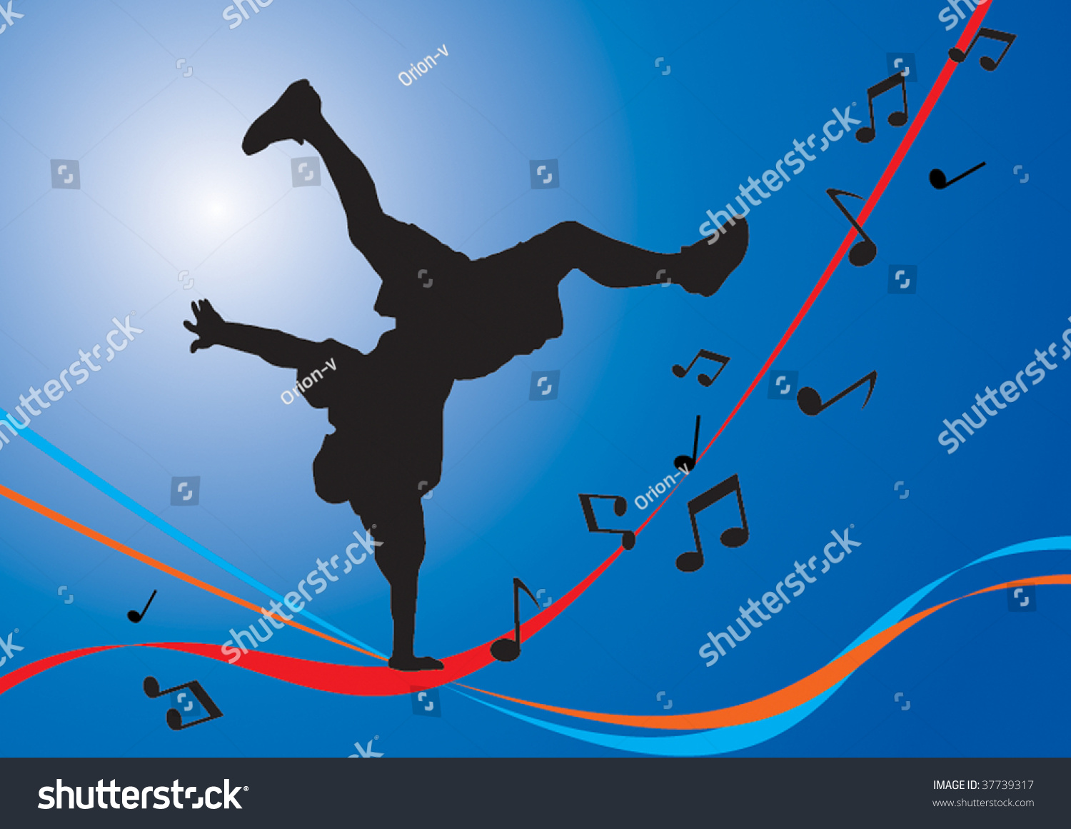 Breakdancing Flow Vector Illustration Stock Vector (Royalty Free) 37739317