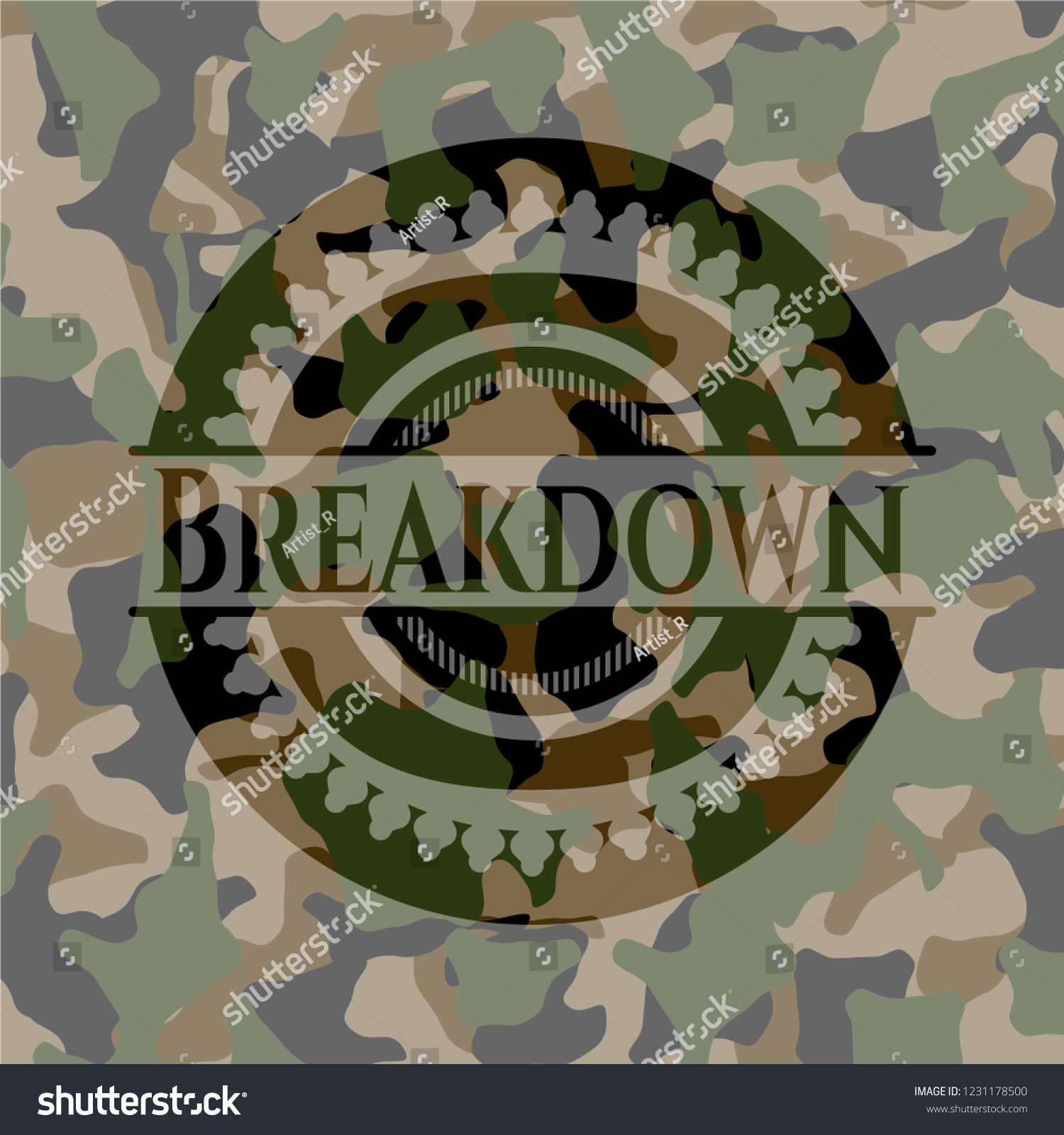 Breakdown Camo Emblem Stock Vector (Royalty Free) 1231178500 | Shutterstock