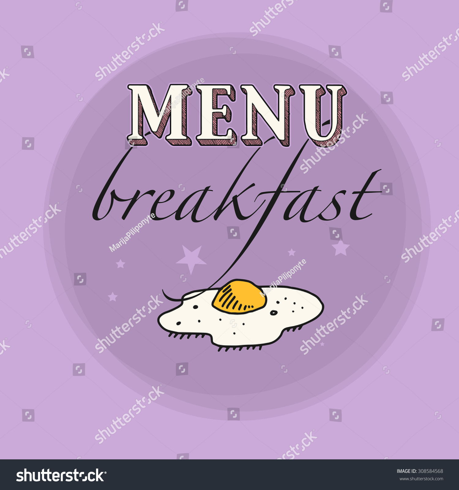 Breakfast Menu Hand Drawn Elements Main Stock Vector (Royalty Free ...