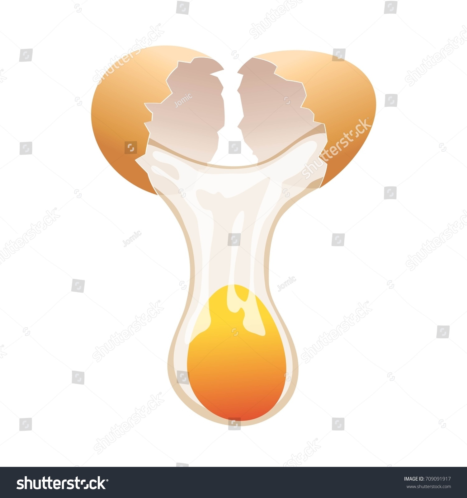 Breaking Egg Falling Down Graphic Design Stock Vector (Royalty Free ...