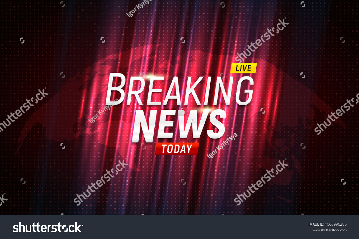 Breaking News Background Vector Template Your Stock Vector (Royalty ...