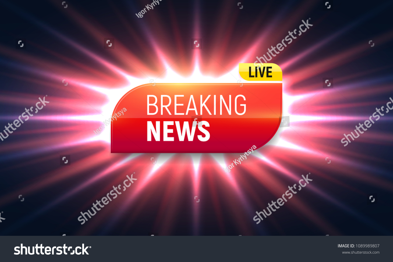 Breaking News Background Vector Template Your Stock Vector (Royalty ...