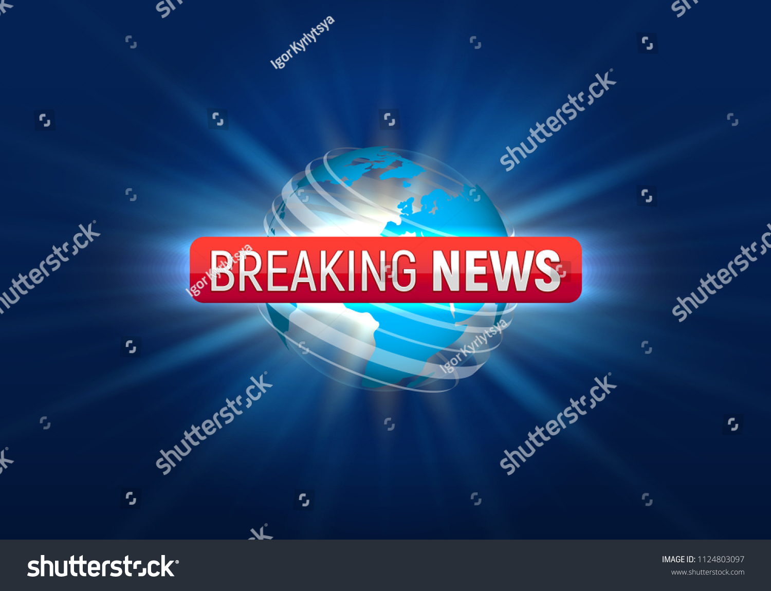 Breaking News Background Vector Template Your Stock Vector (Royalty ...