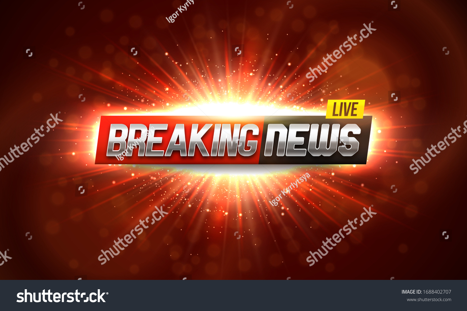 Vektor Stok Breaking News Background Vector Template Your (Tanpa ...