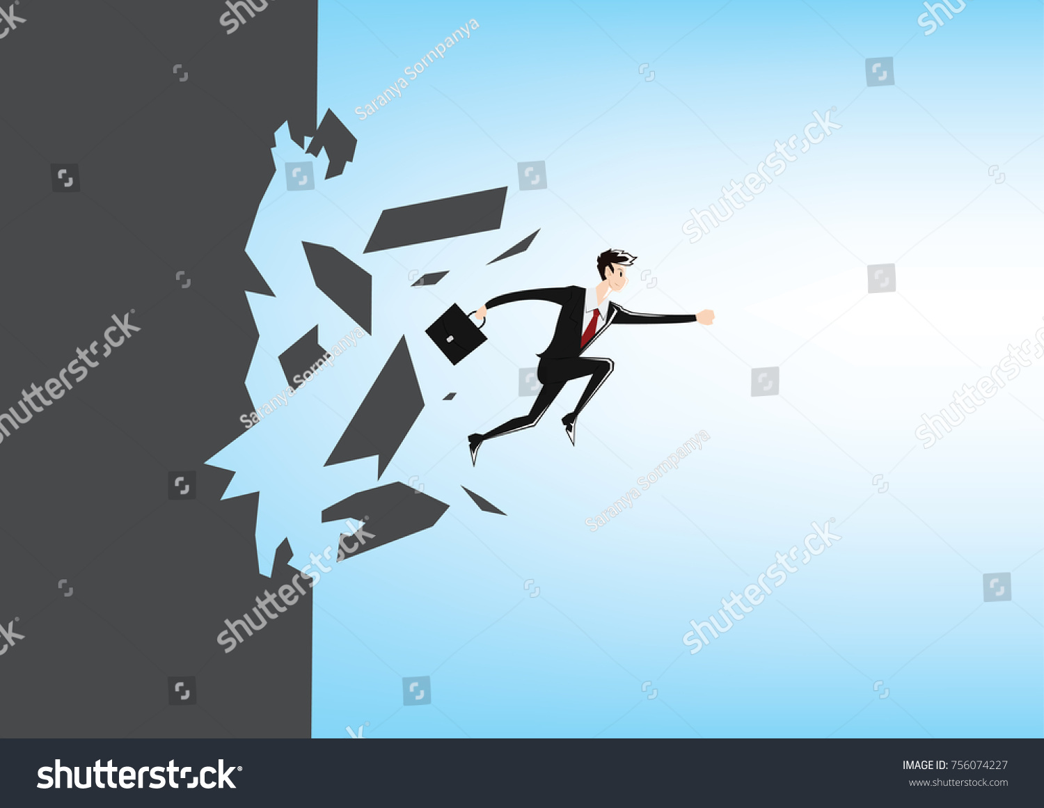 Breakthrough Business Vector Illustration Stock Vector (Royalty Free ...