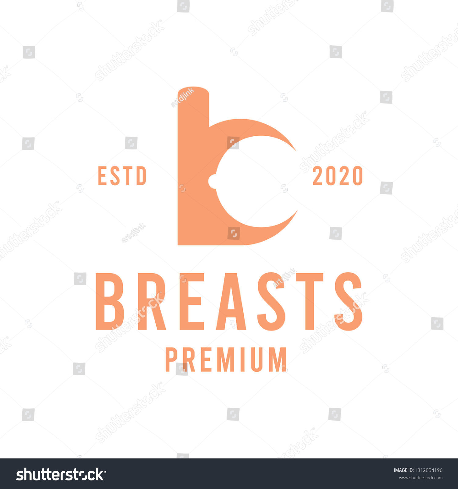Breast Vector Logo Design Icon Stock Vector (Royalty Free) 1812054196