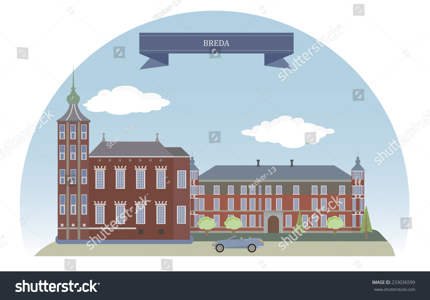 Breda Netherlands Stock Vector (Royalty Free) 233036599