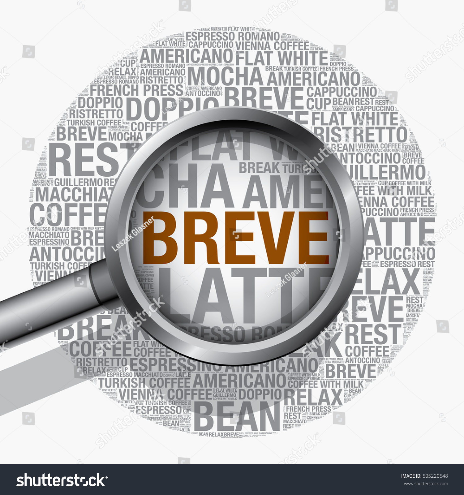 Breve Coffee Word Cloud Concept Vector Stock Vector (Royalty Free ...