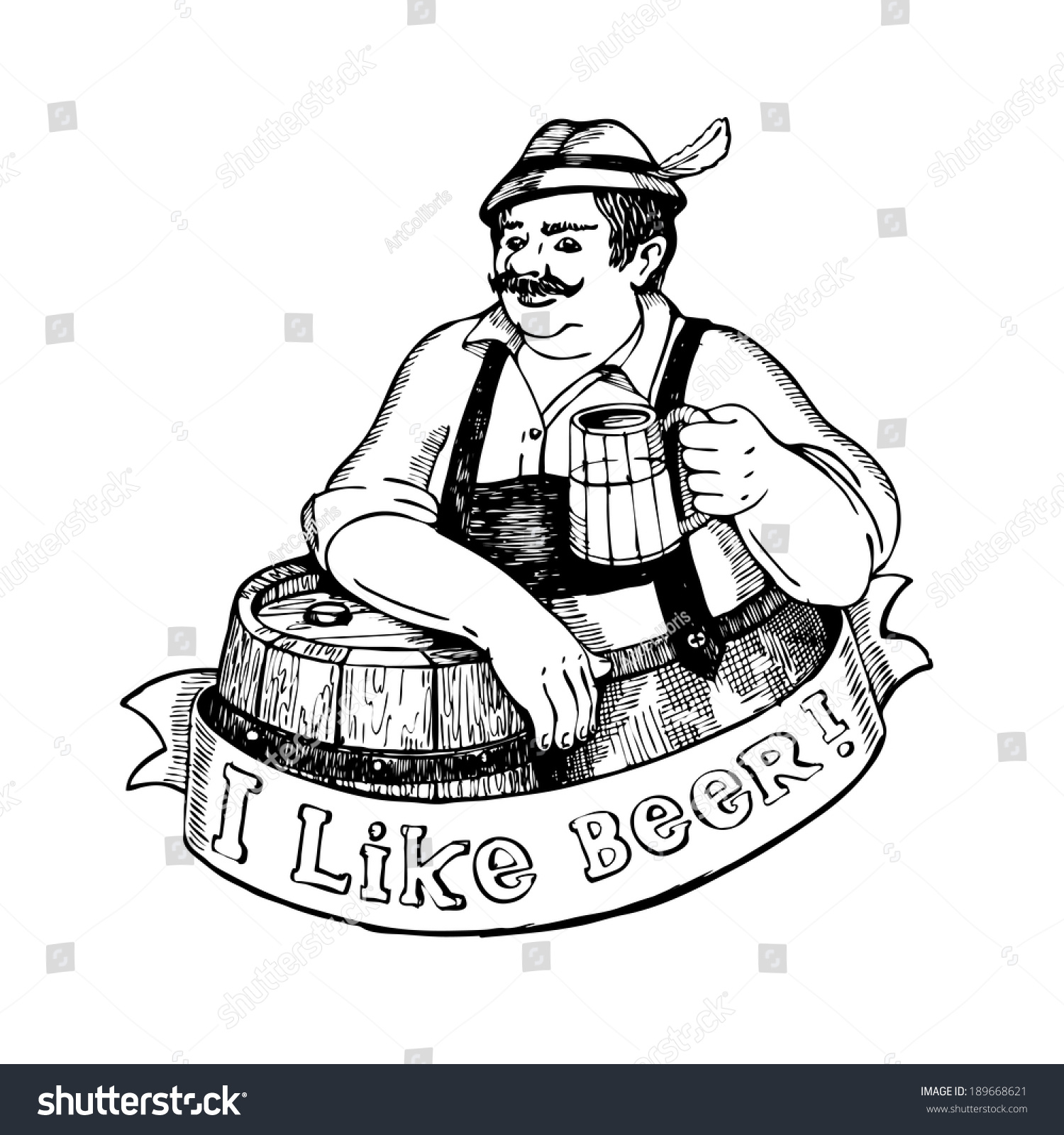 Brewer Vector Hand Drawing Stock Vector (Royalty Free) 189668621 ...