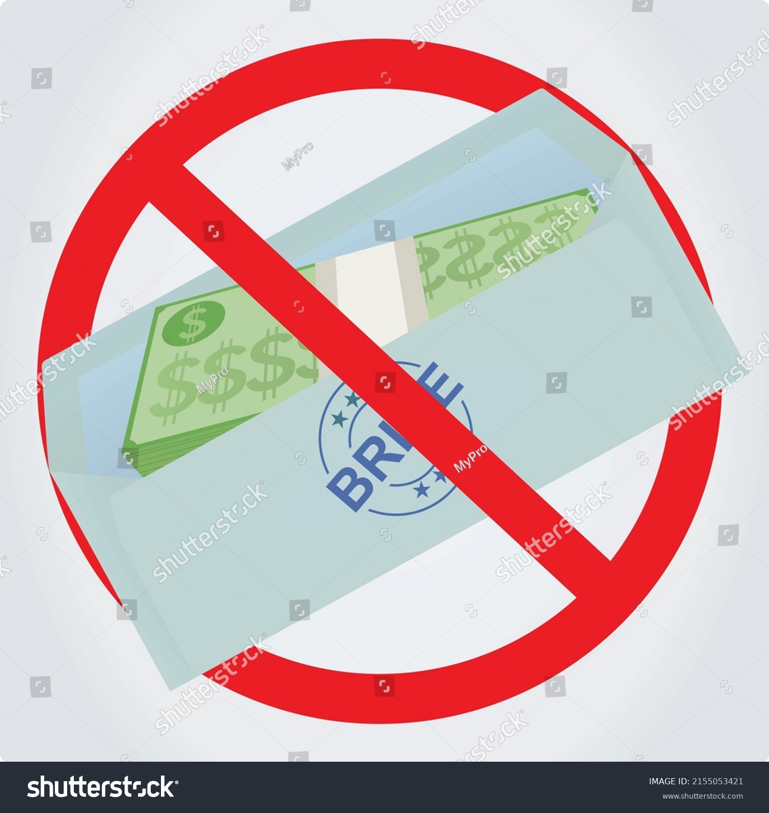 Bribe Money Envelope Icon Vector Stock Vector (Royalty Free) 2155053421 ...