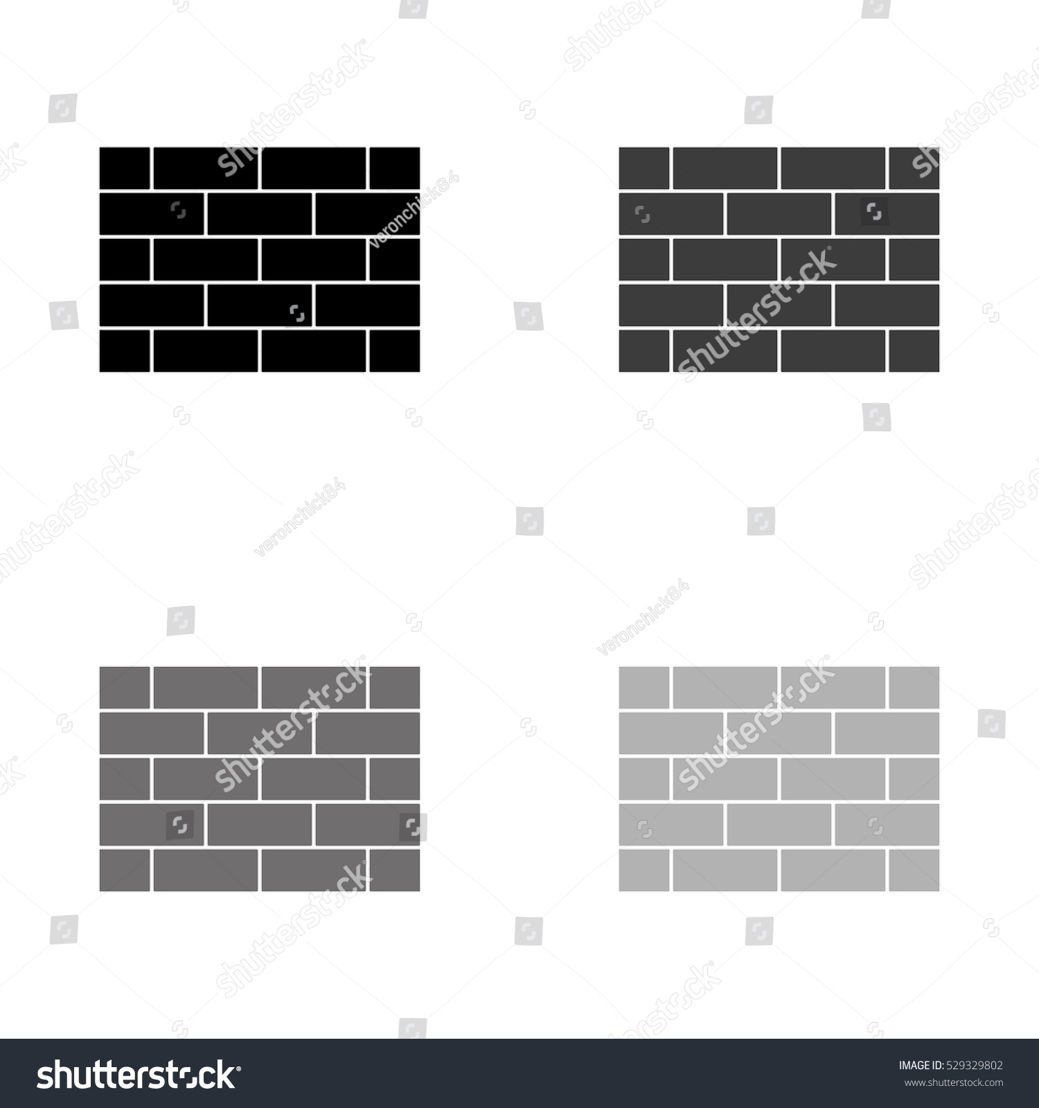 Brick Black Vector Icon Stock Vector (Royalty Free) 529329802 ...