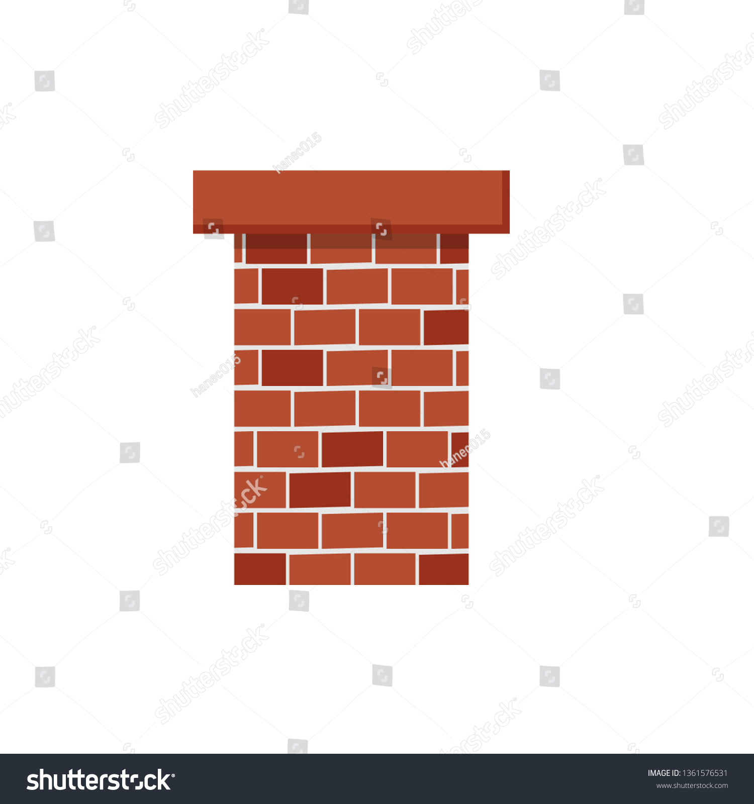 Brick Chimney Flat Design Stock Vector (Royalty Free) 1361576531 ...