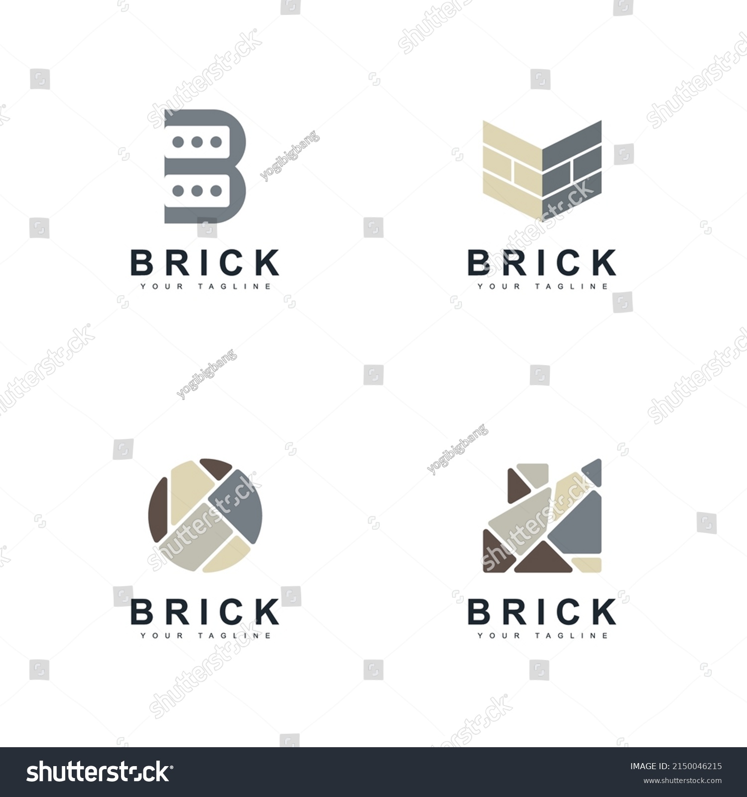 Brick Creative Logo Design Concepts Stock Vector (Royalty Free ...