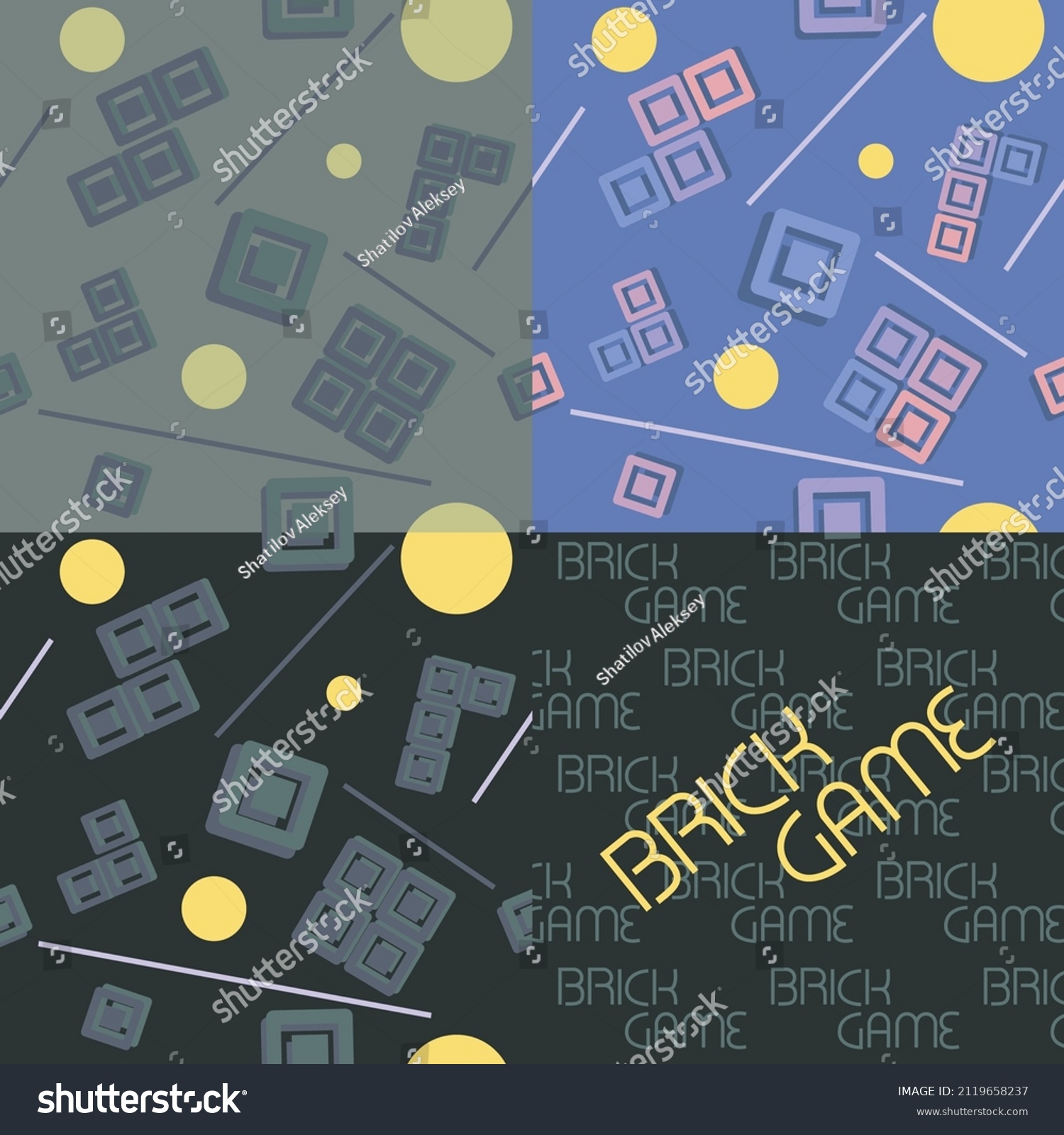 Brick Game Tetris Seamless Pattern Stock Vector (Royalty Free ...