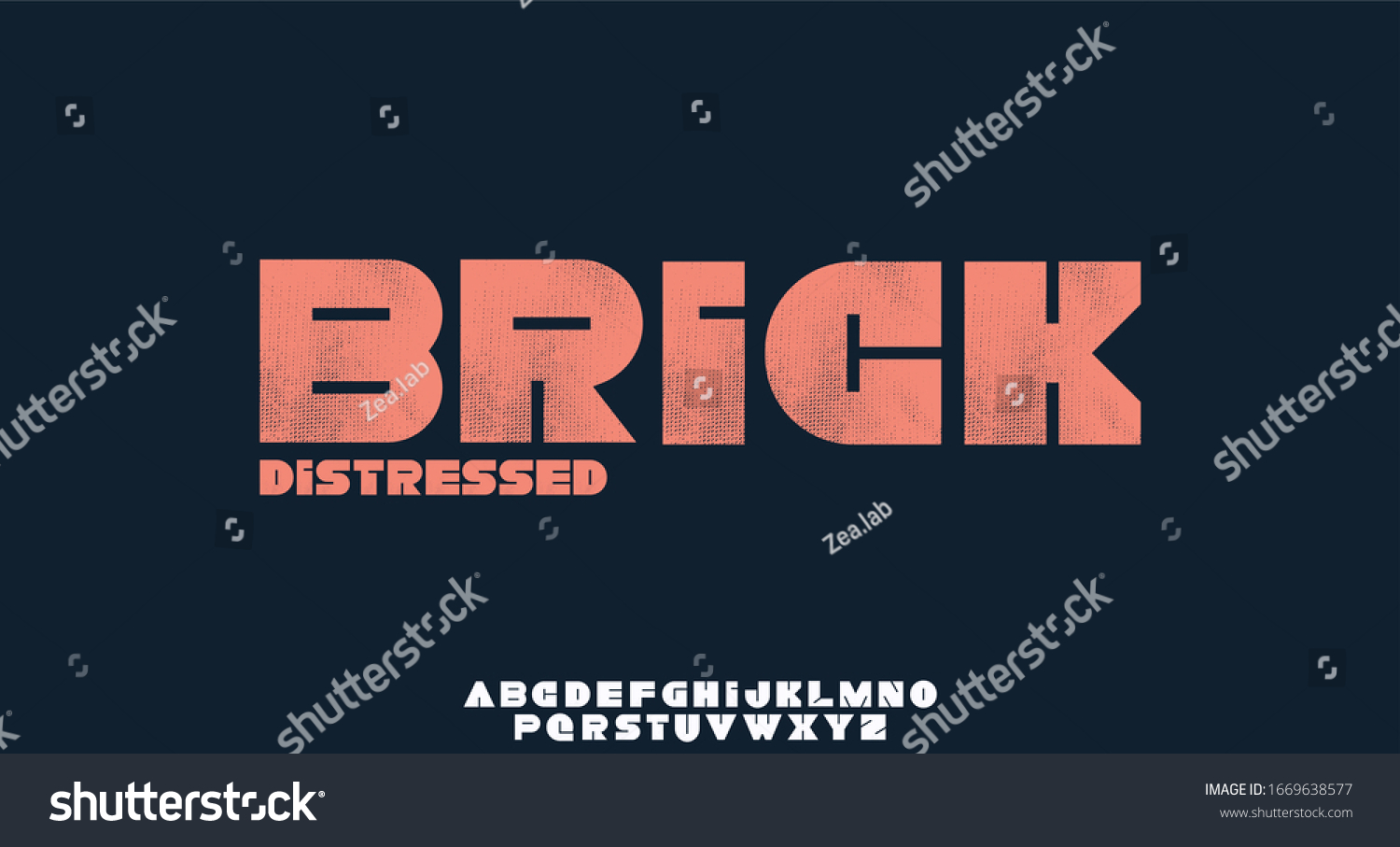 Brick Geometric Shape Font Vector Typeface Stock Vector (Royalty Free ...