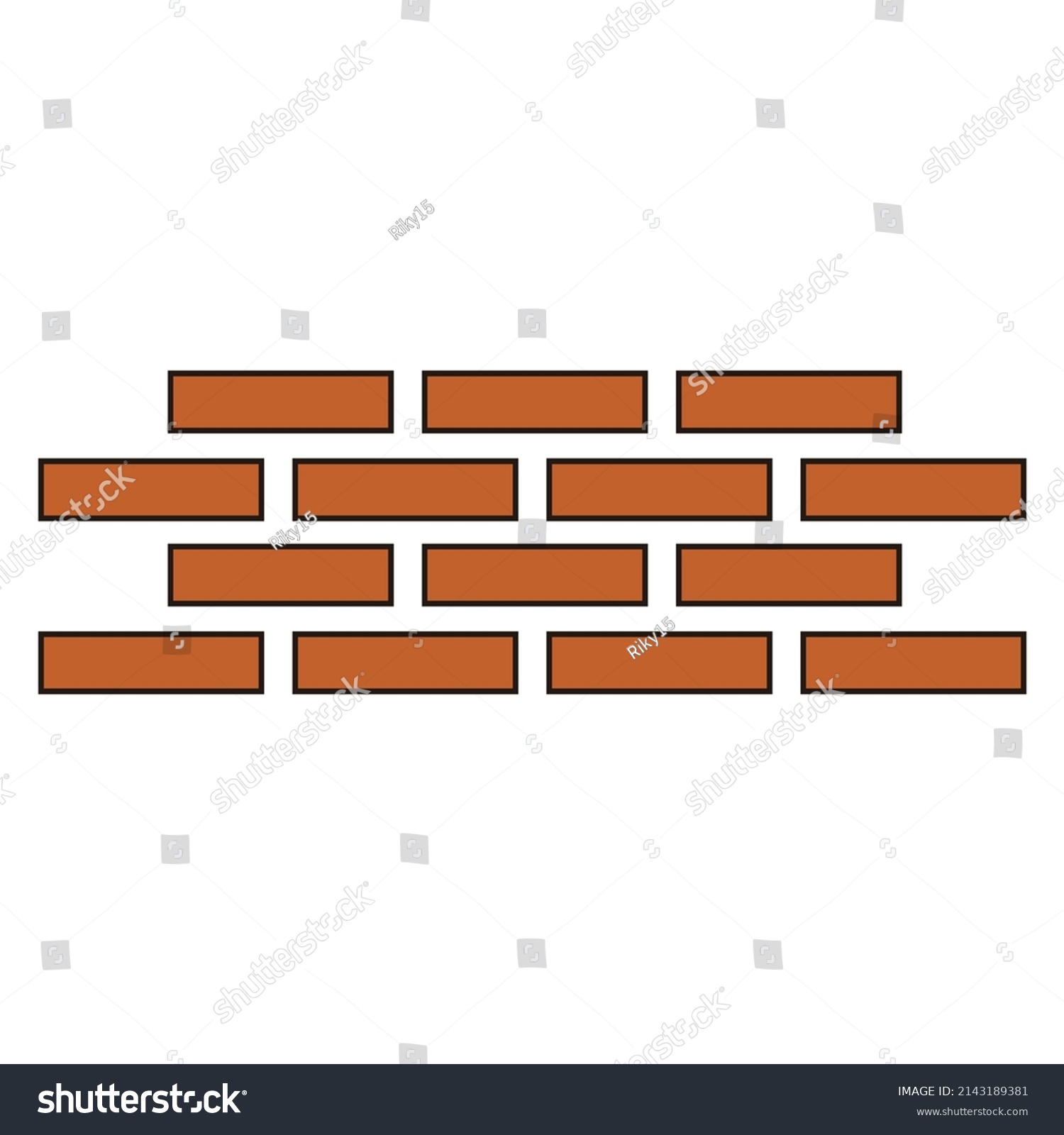 Brick Gradient Construction Icon Brick Vector Stock Vector (Royalty ...