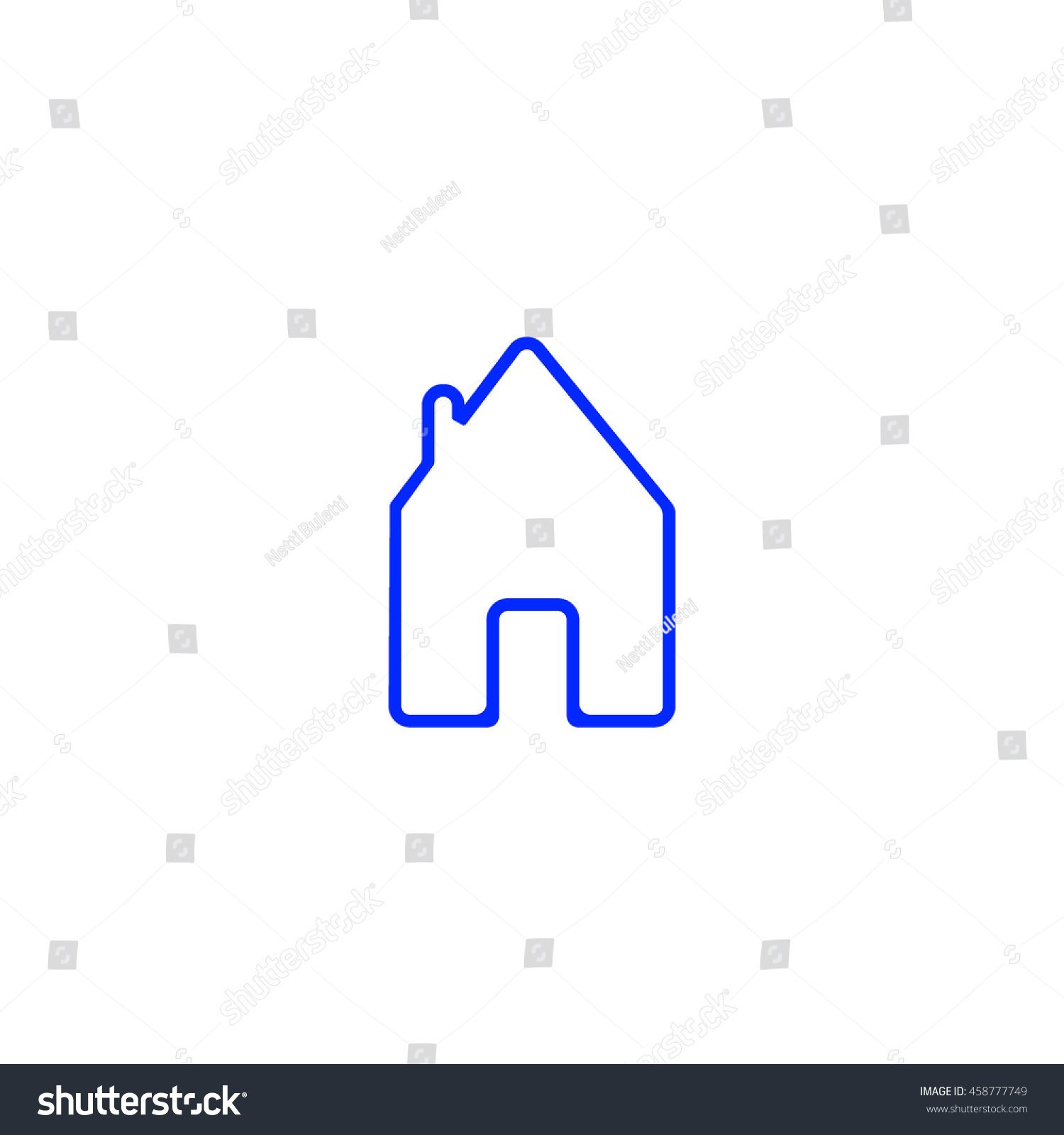 Brick House Icon Stock Vector (Royalty Free) 458777749 | Shutterstock