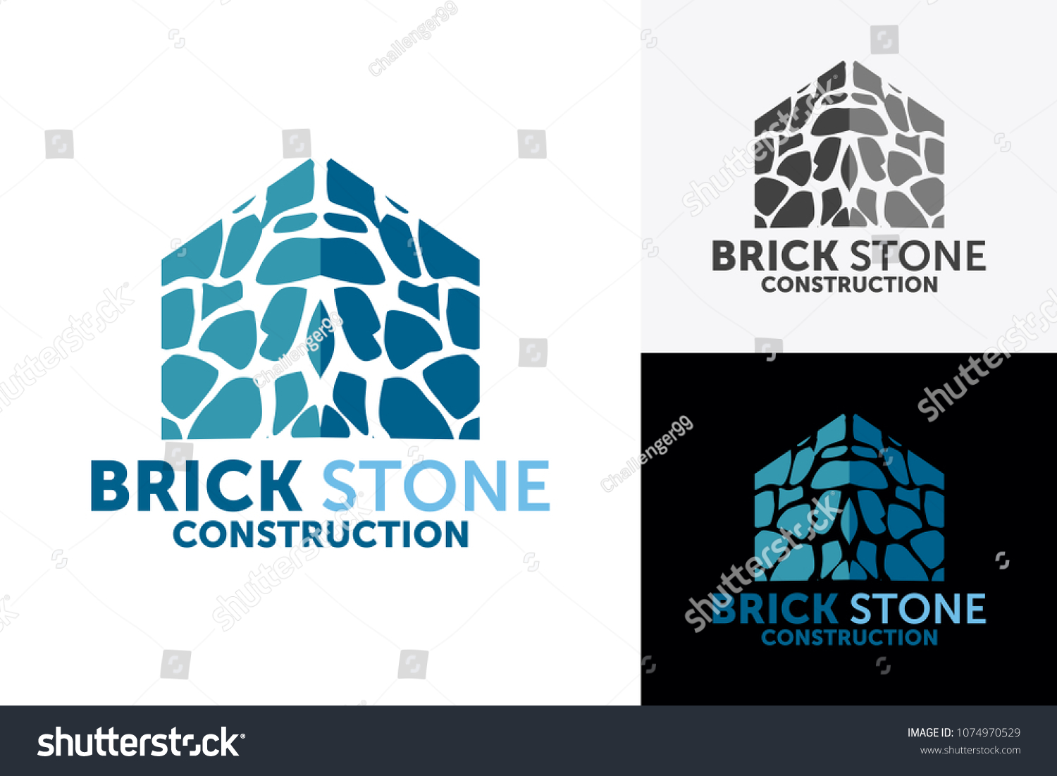 Brick House Logo Design Template Element Stock Vector (Royalty Free ...