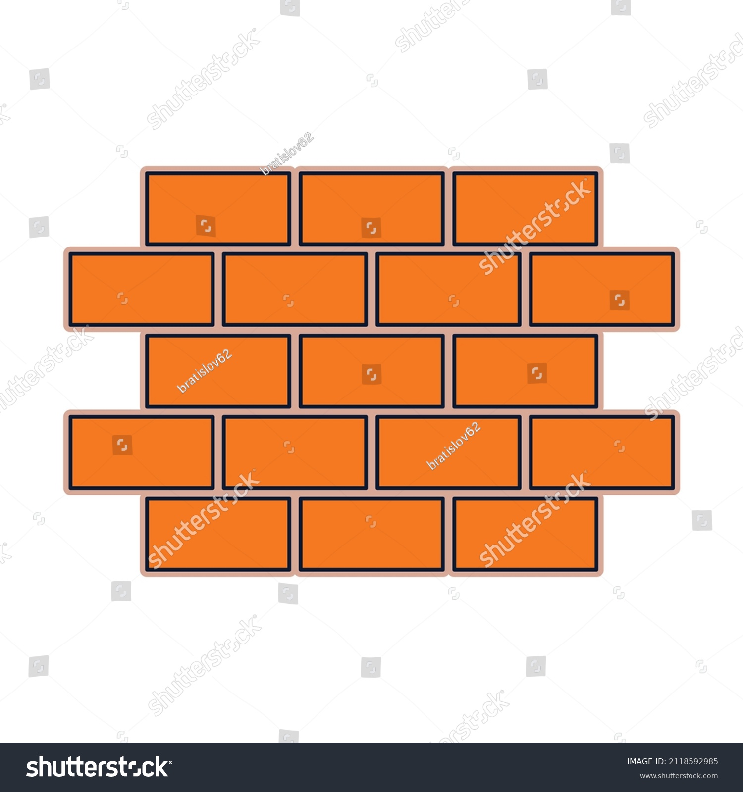 Brick Illustrations Set On Transparent Background Stock Vector (Royalty ...