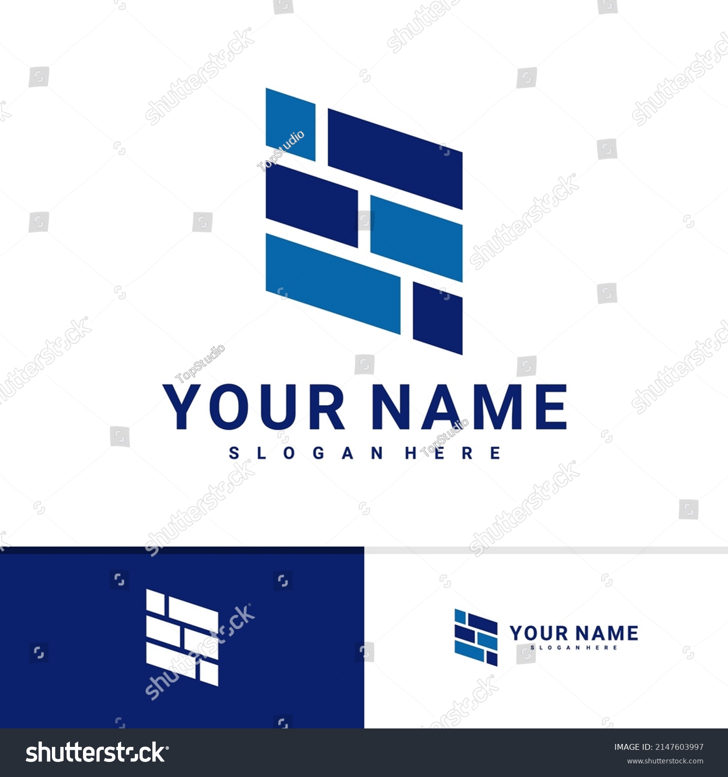 Brick Logo Design Vector Template Creative Stock Vector (Royalty Free ...