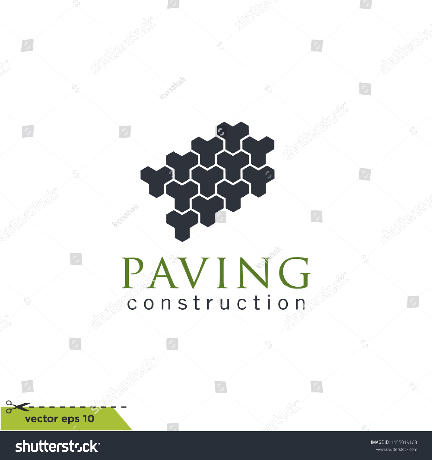 Brick Paver Icon Vector Logo Template Stock Vector (Royalty Free ...