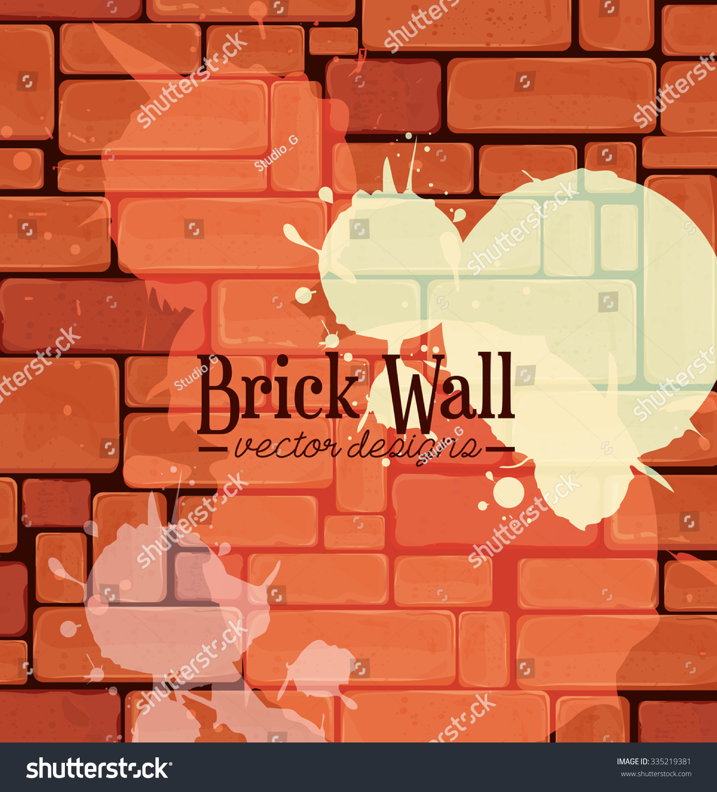 Brick Wall Graphic Design Vector Illustration Stock Vector (Royalty ...