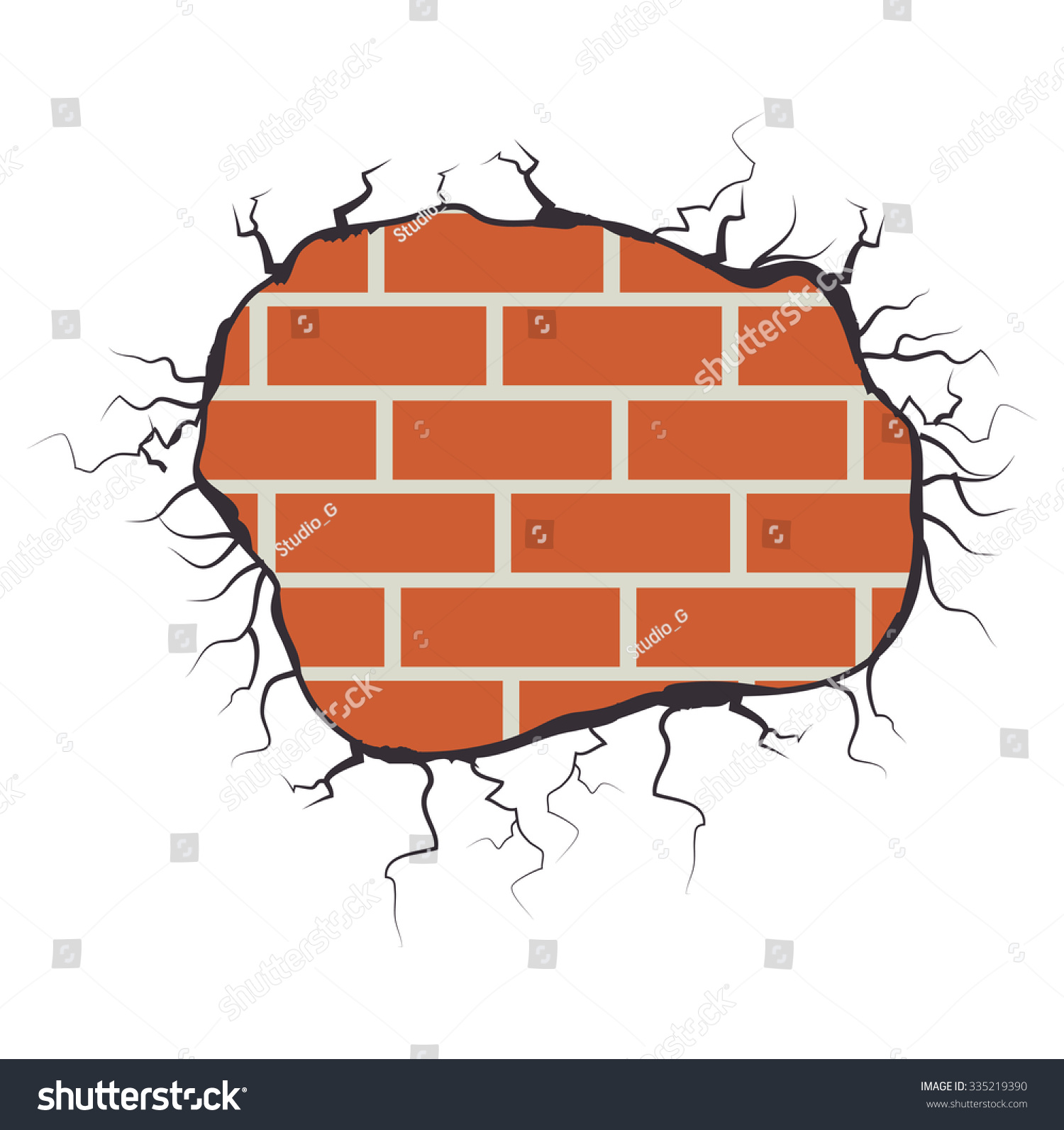 Brick Wall Graphic Design Vector Illustration Stock Vector (Royalty ...