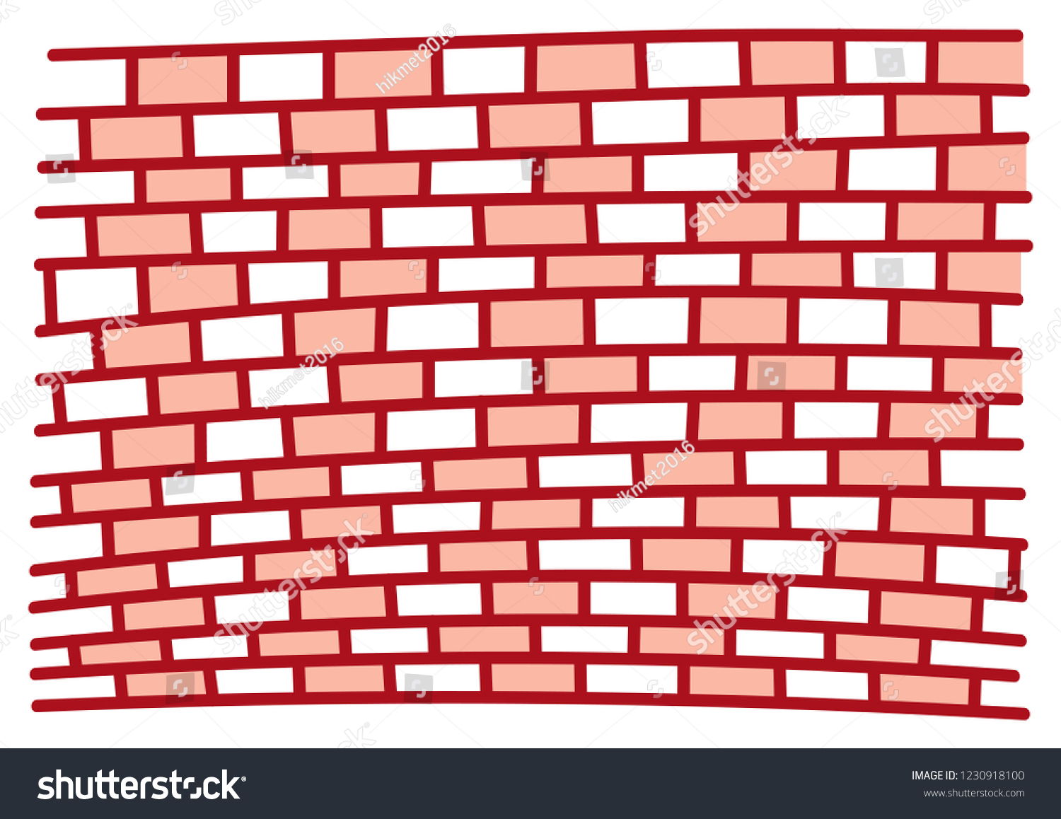 Brick Wall Illustration Vector Stock Vector (Royalty Free) 1230918100 ...