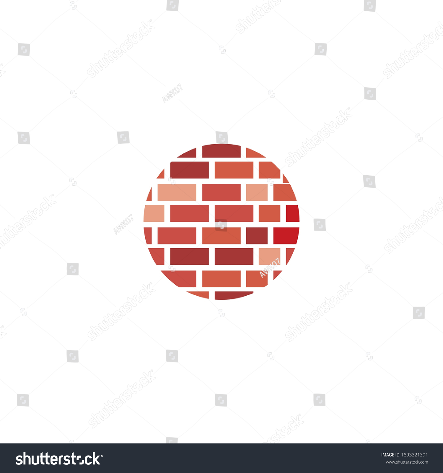 Brick Wall Logo Vector Ilustration Design Stock Vector (Royalty Free ...