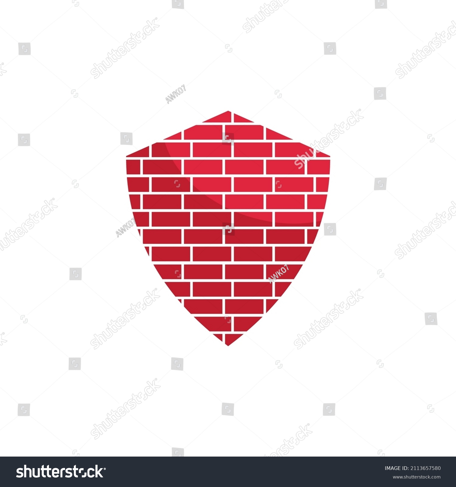 Brick Wall Logo Vector Ilustration Design Stock Vector (Royalty Free ...
