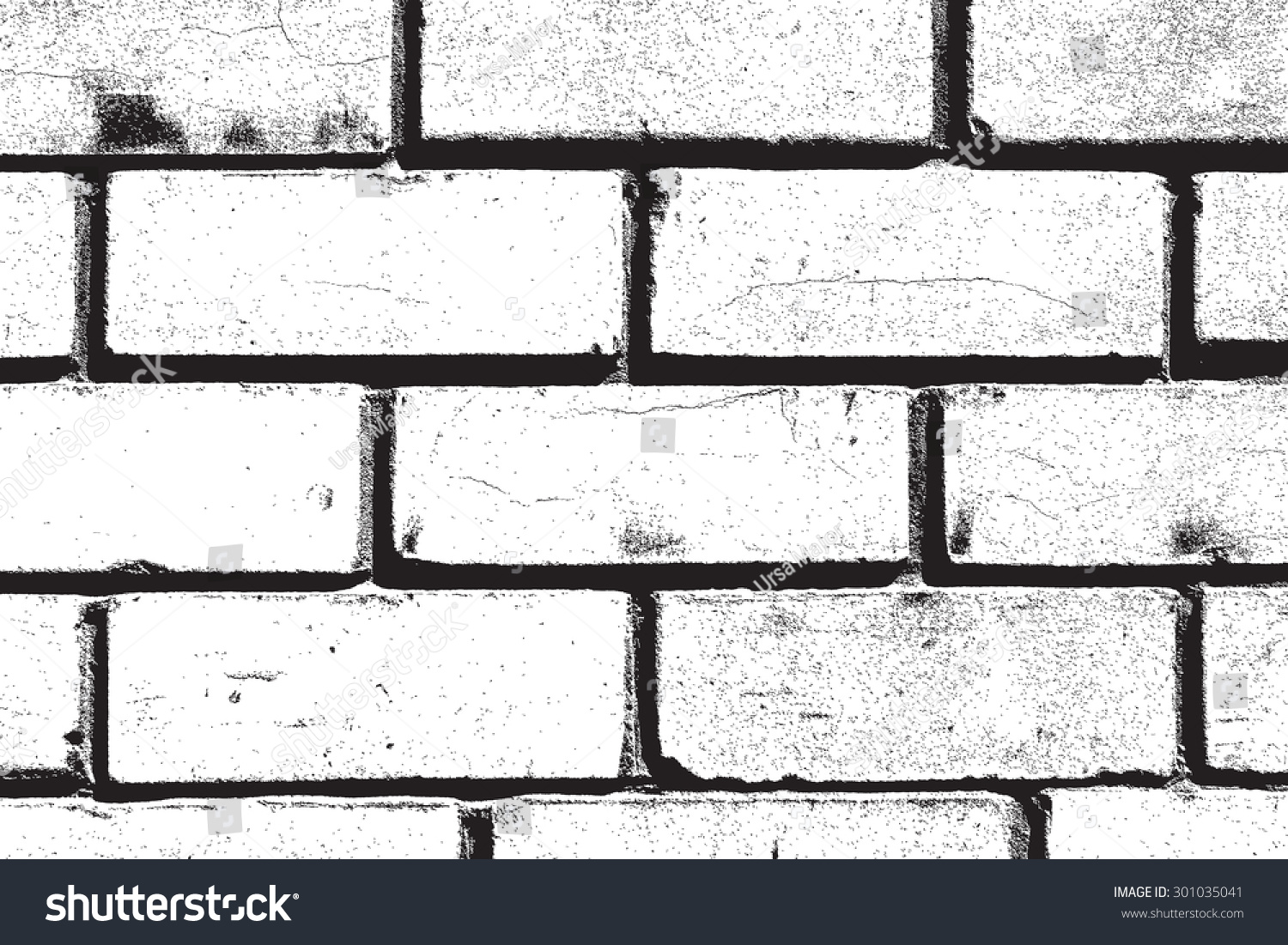 Brick Wall Overlay Texture Your Design Stock Vector 301035041 ...