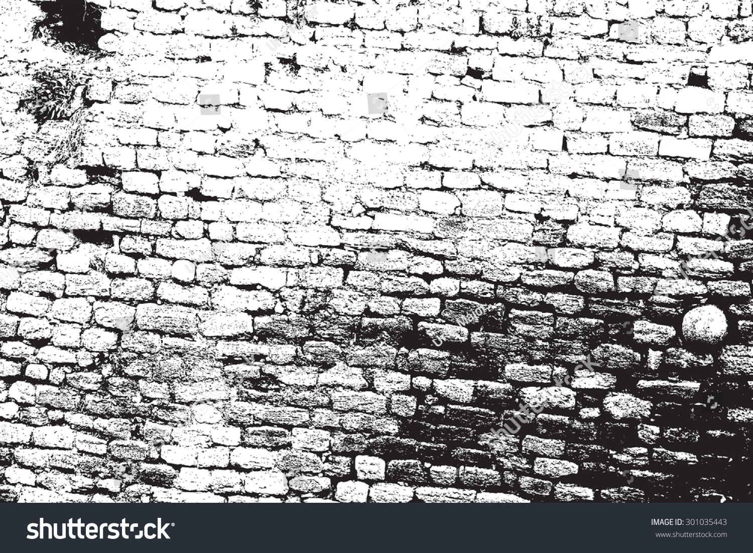 Brick Wall Overlay Texture Your Design Stock Vector 301035443 ...
