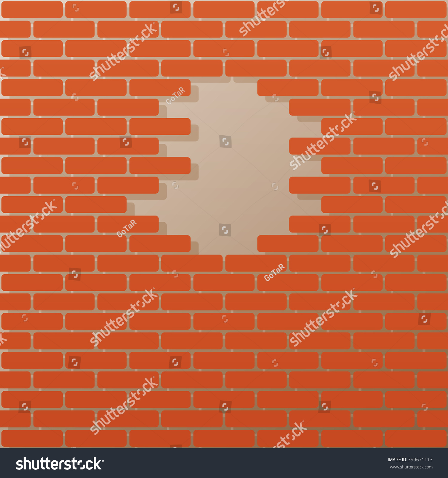 Brick Wall Vector Illustration Stock Vector (Royalty Free) 399671113 ...