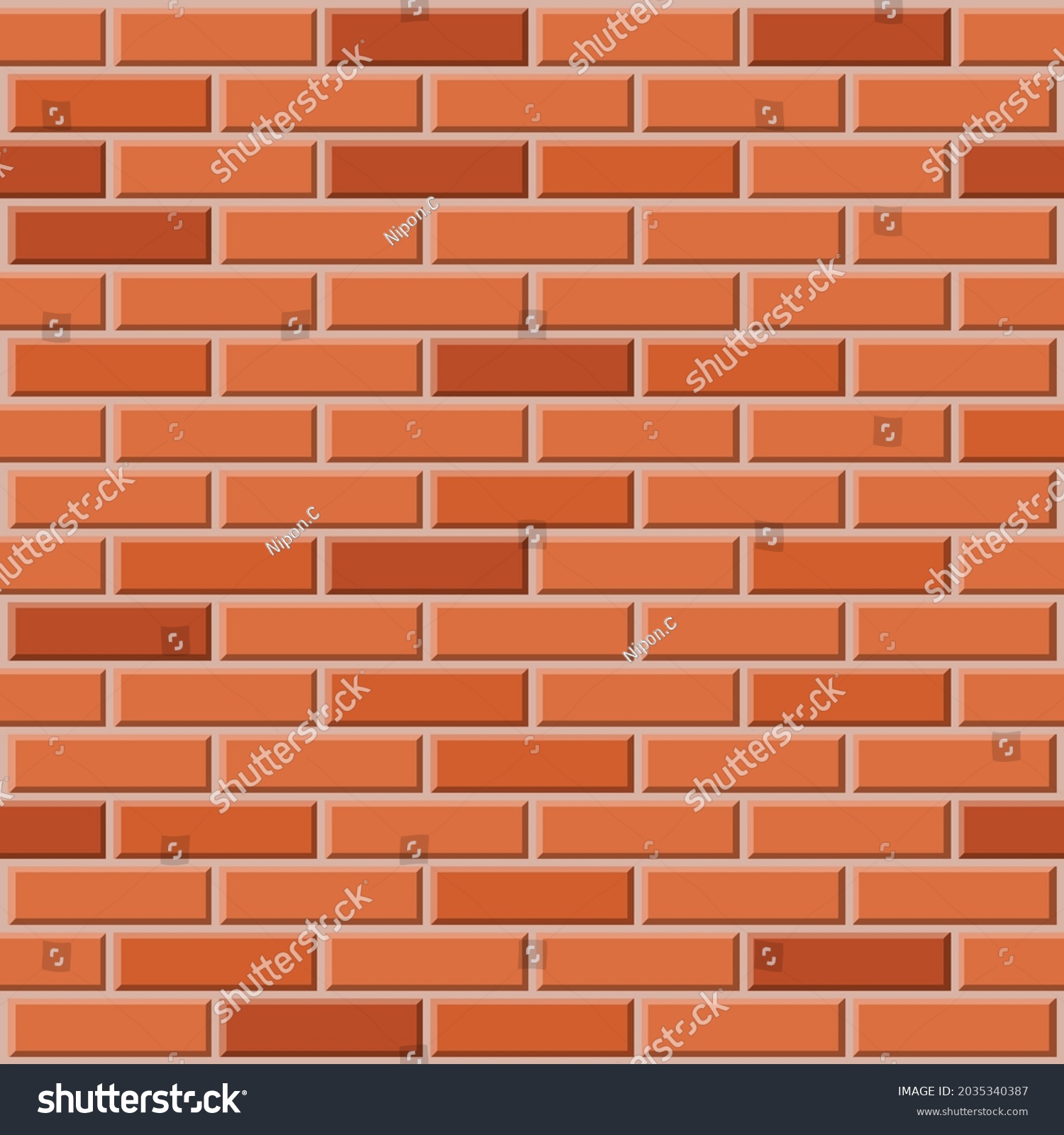Brick Wallpaper Texture Seamless Pattern Vector Stock Vector (Royalty ...