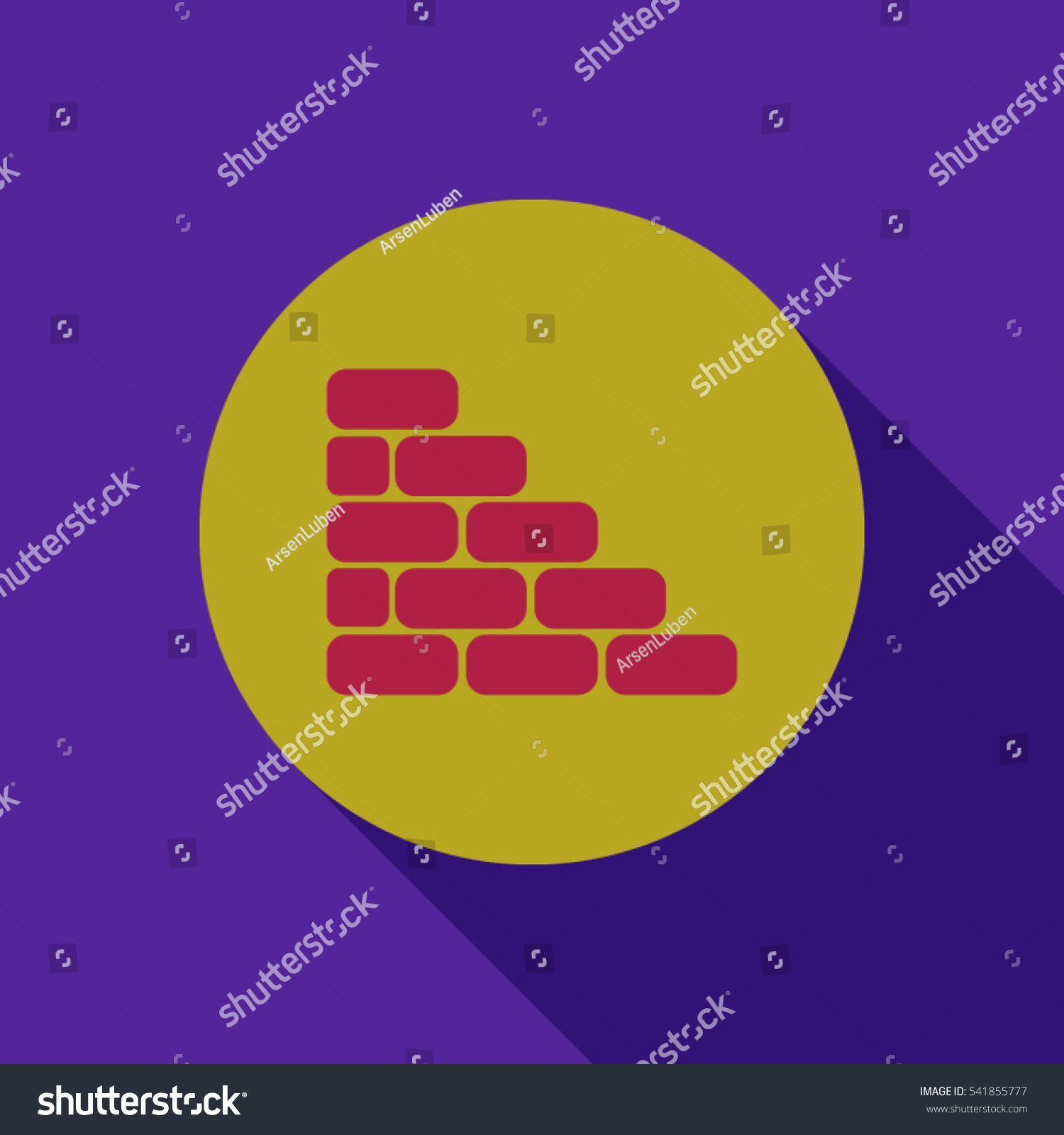 Bricks Icon Bricklaying Vector Icon Stock Vector (Royalty Free ...
