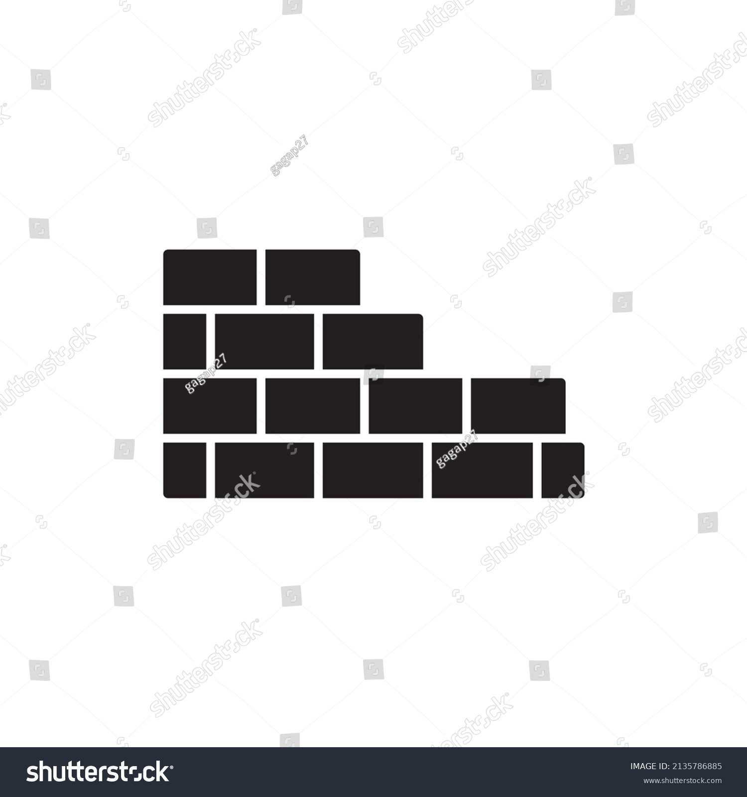 Brickwork Icons Symbol Vector Elements Infographic Stock Vector ...