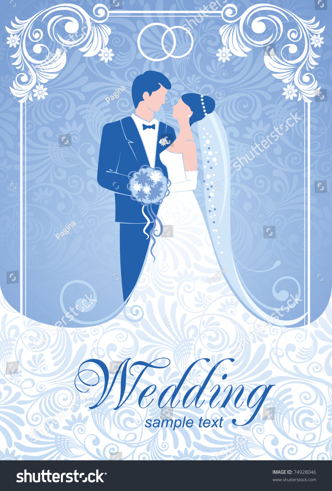 Bride And Groom. Gentle Wedding Background. Vector. - 74928046 ...