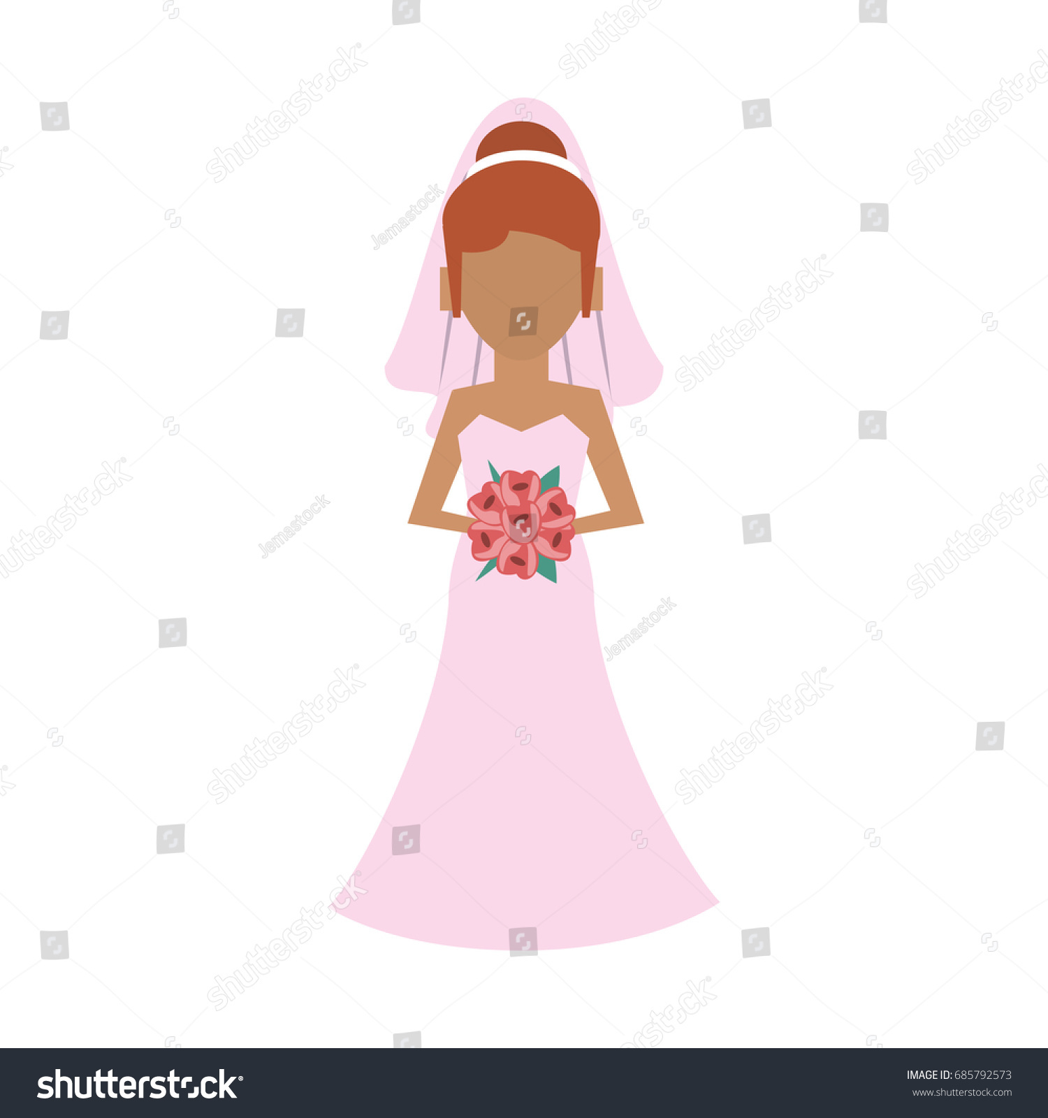 Bride Avatar Icon Image Stock Vector (Royalty Free) 685792573 ...
