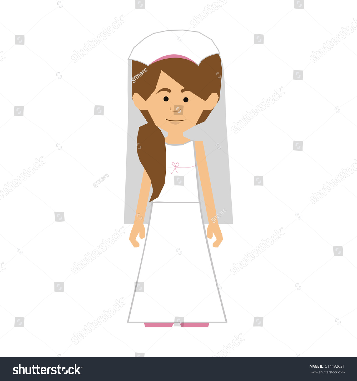Bride Cartoon Icon Image Stock Vector (Royalty Free) 514492621 ...