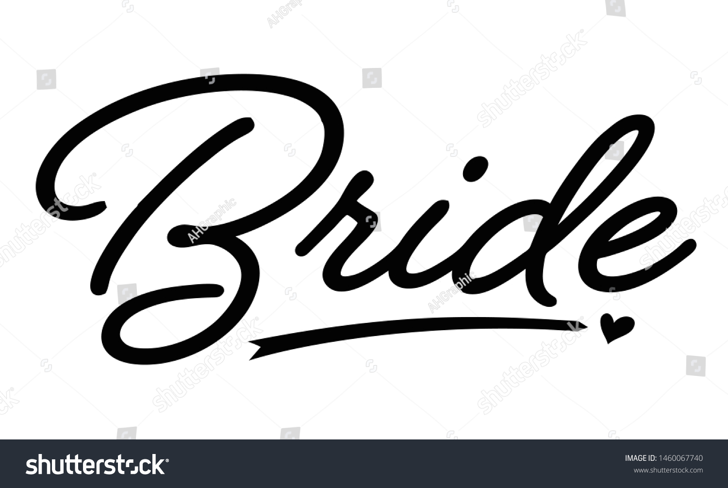 Bride Lettering Vector Logo Template Stock Vector (Royalty Free ...