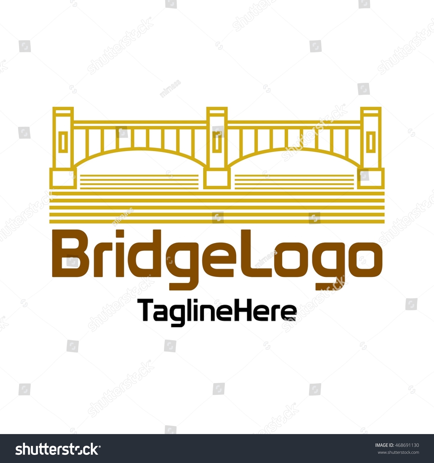 Bridge Connection Logo Template Stock Vector (Royalty Free) 468691130 ...