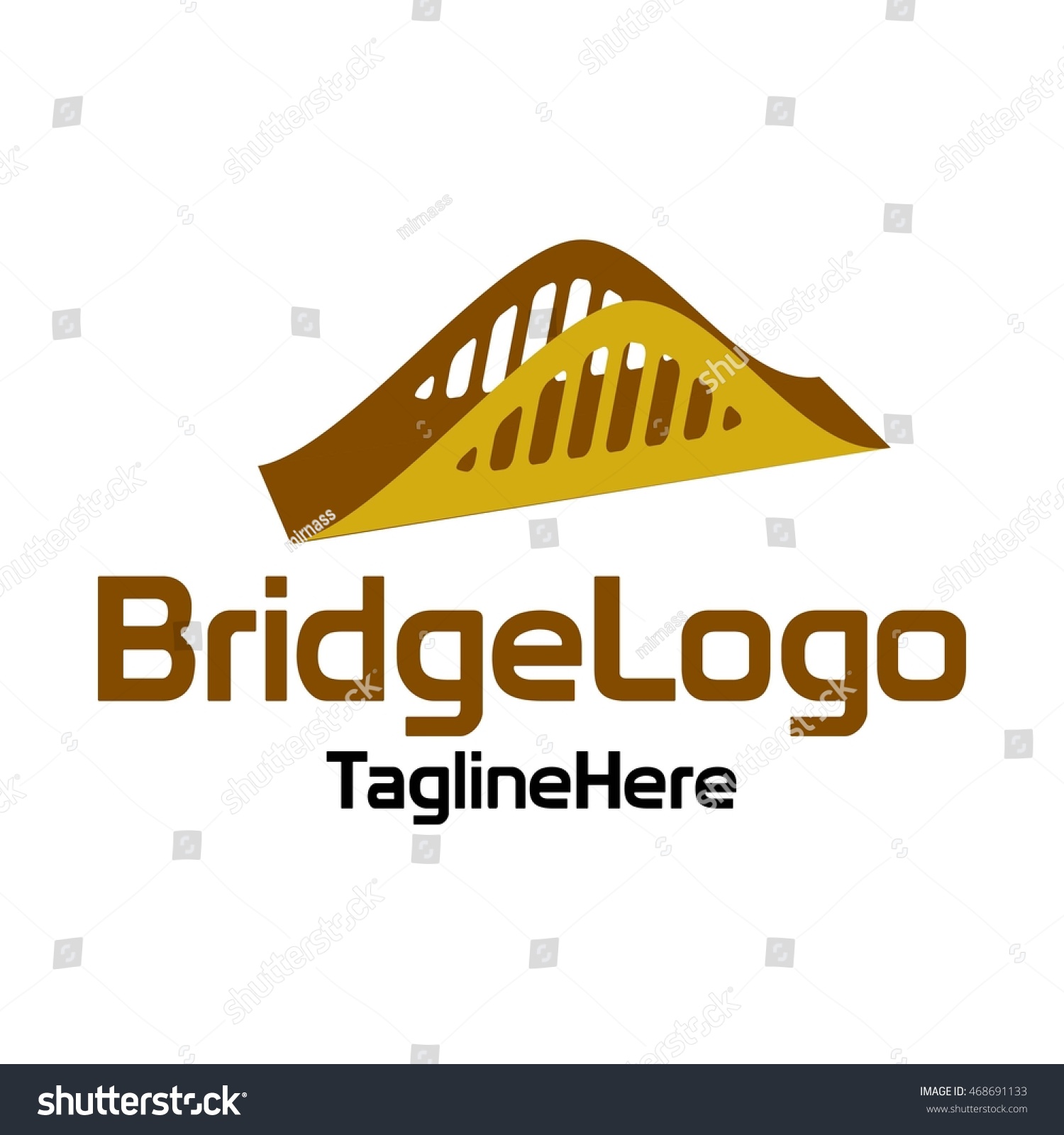 Bridge Connection Logo Template Stock Vector (Royalty Free) 468691133 ...