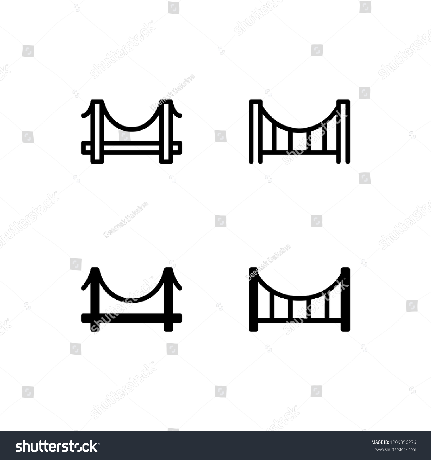 Bridge Icon Logo Vector Symbol Stock Vector (Royalty Free) 1209856276 ...