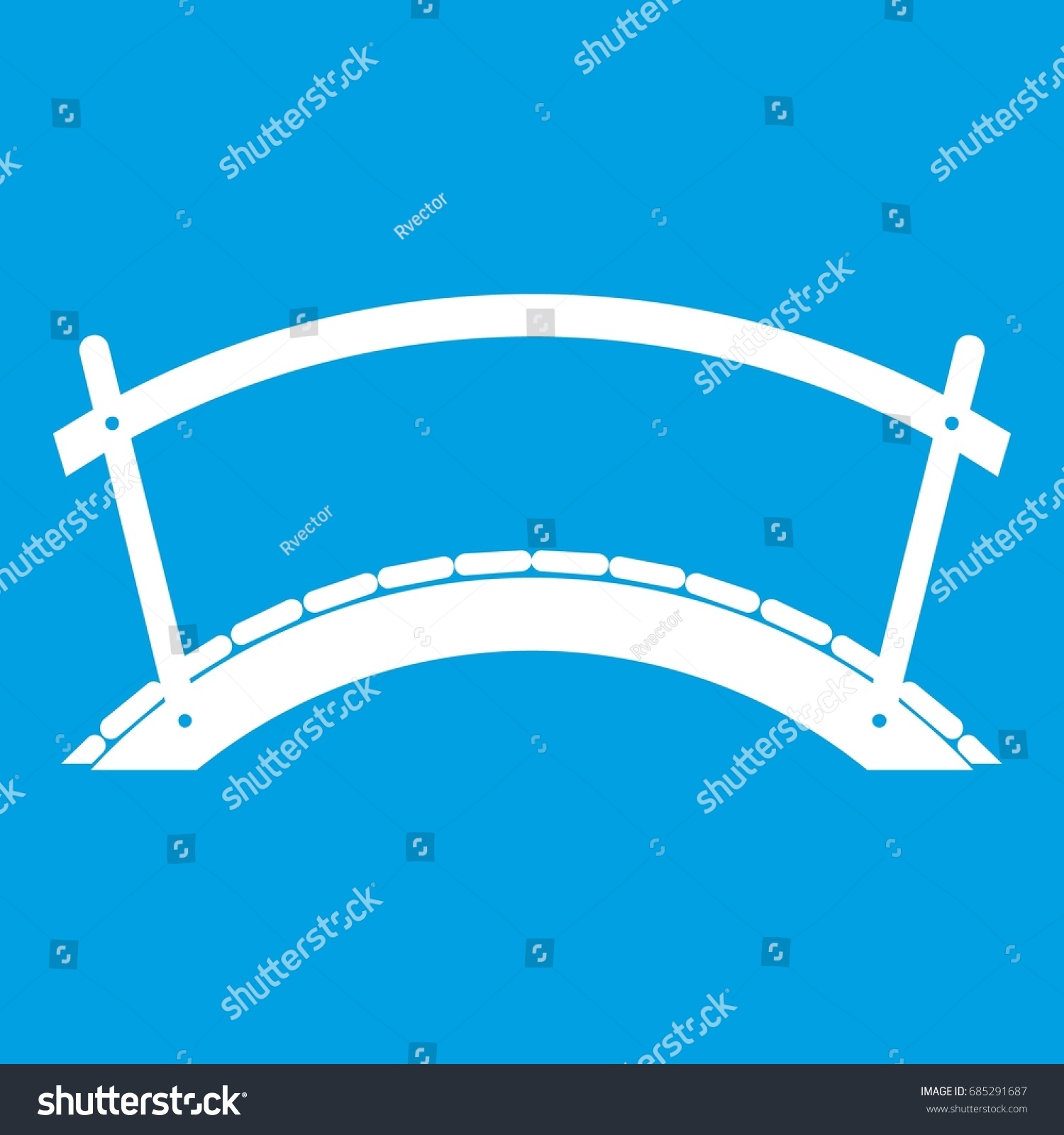 Bridge Icon White Stock Vector (Royalty Free) 685291687
