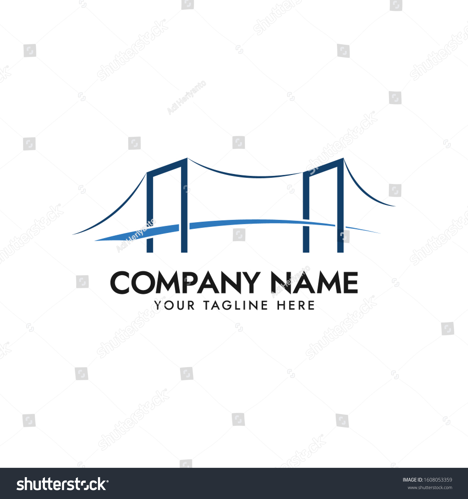 Bridge Logo Construction Logo Building Stock Vector (Royalty Free ...