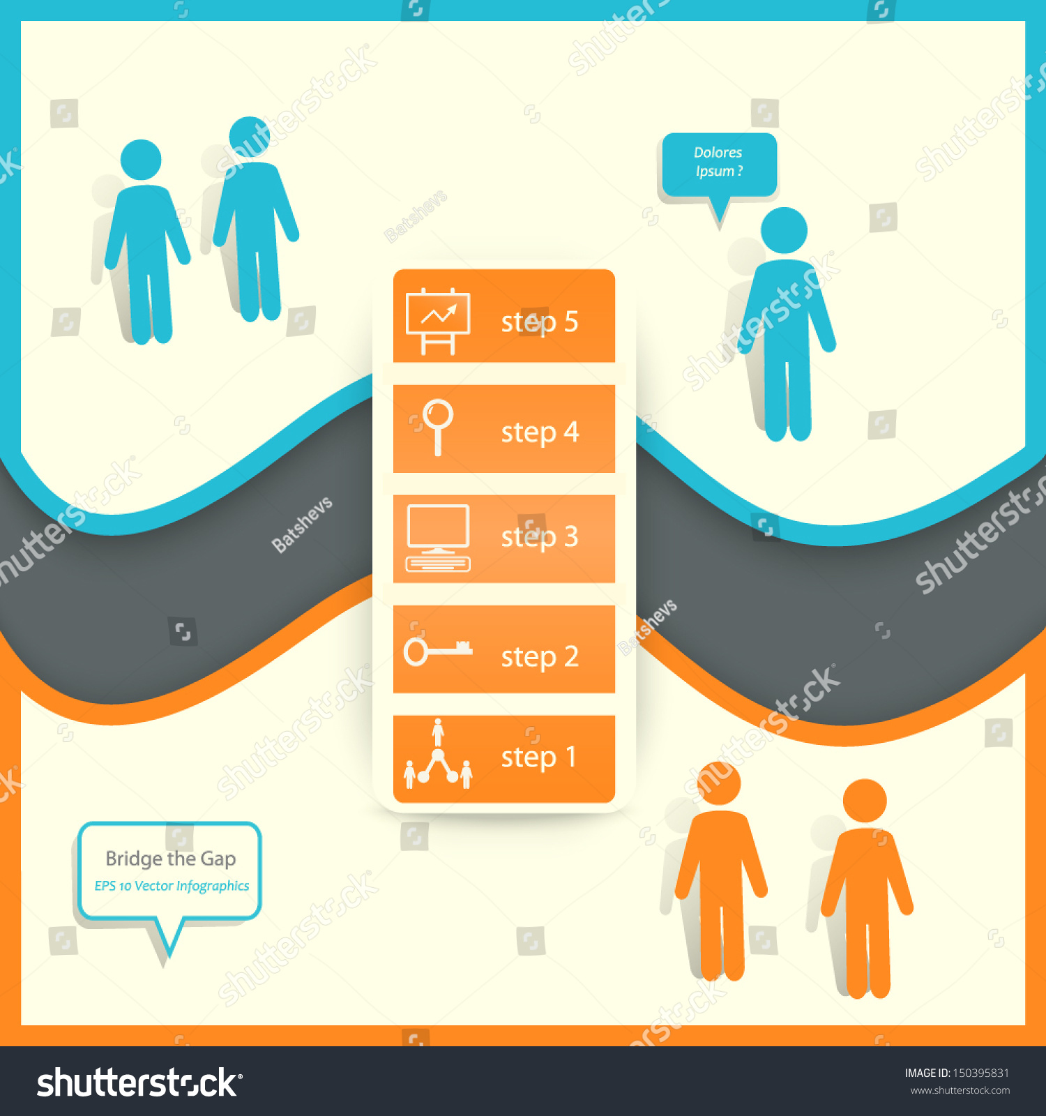 Bridge Gap Infographics Vector Eps 10 Stock Vector (Royalty Free) 150395831