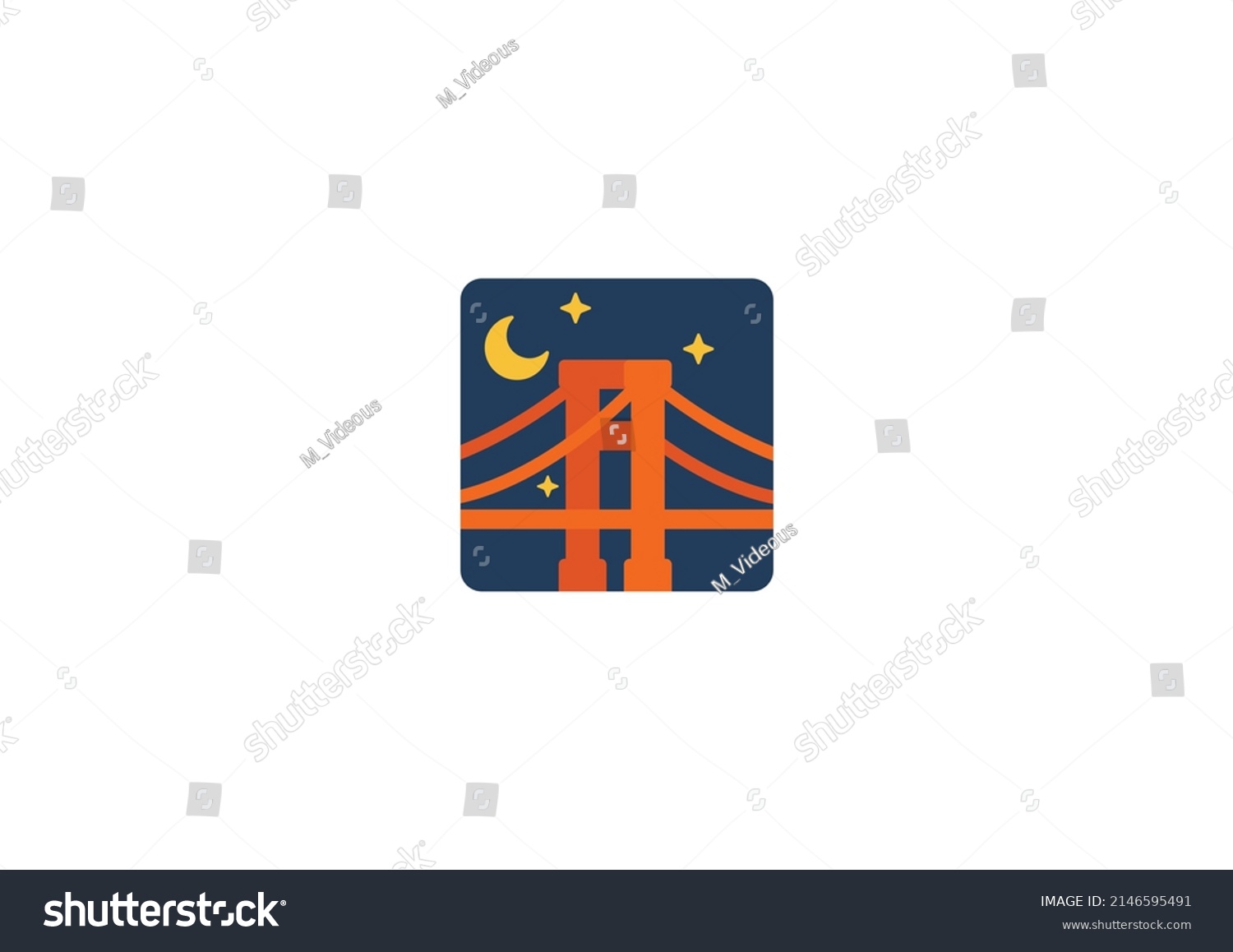 Bridge Vector Isolated Emoticon Bridge Icon Stock Vector (Royalty Free ...