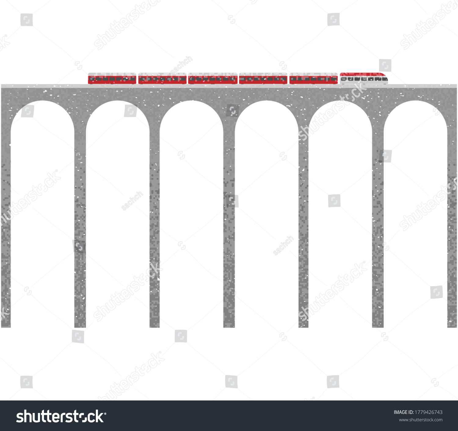 Bridge Train Stock Vector Illustration Stock Vector (Royalty Free ...